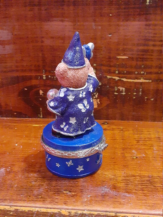 Vintage CLAIRE'S Teddy Bear WIZARD PILLBOX,1999 Clair… - Gem