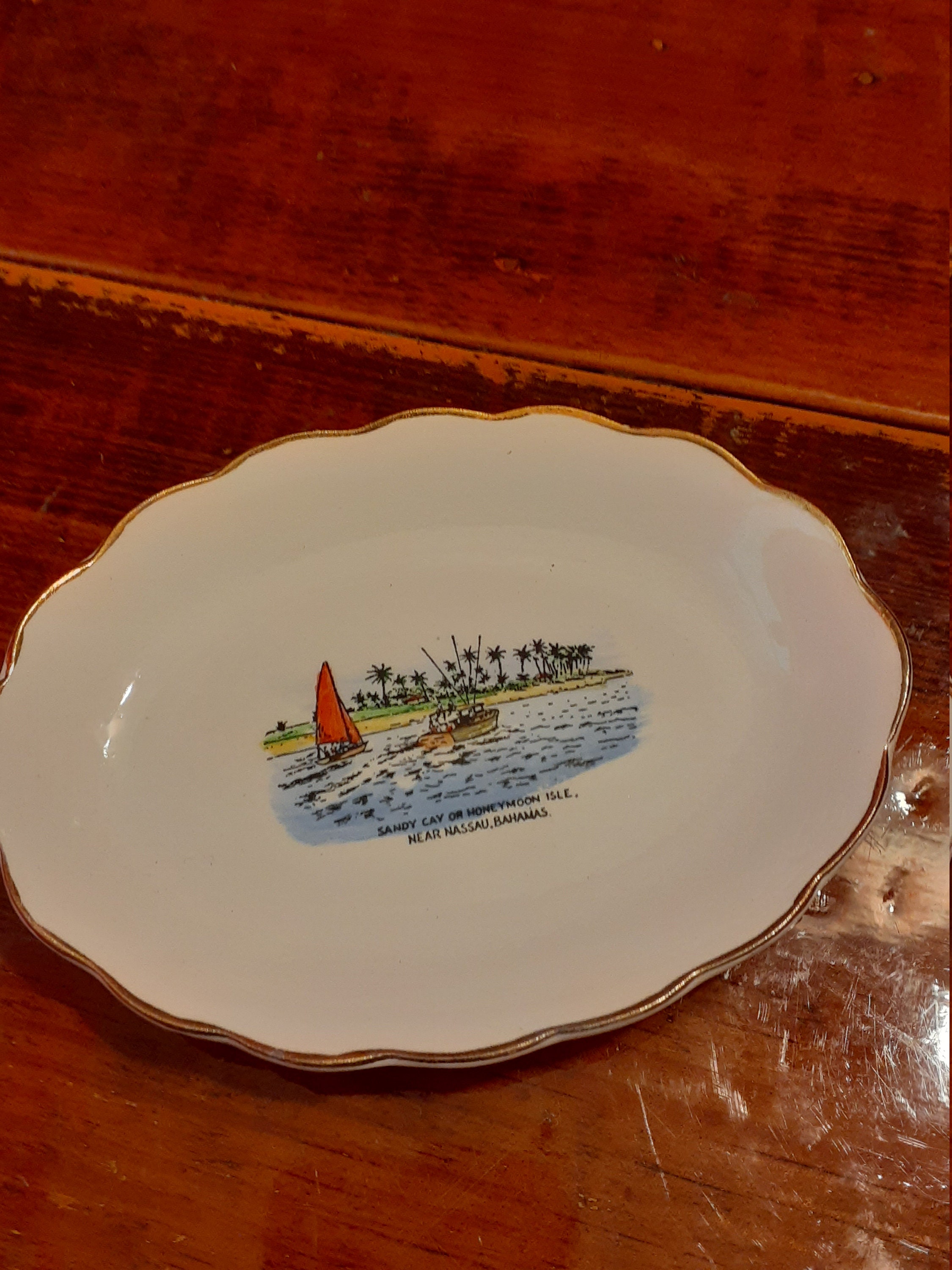 Vintage BUCKFAST POTTERIES Devon England Sandy Cay Honeymoon Isle Near ...