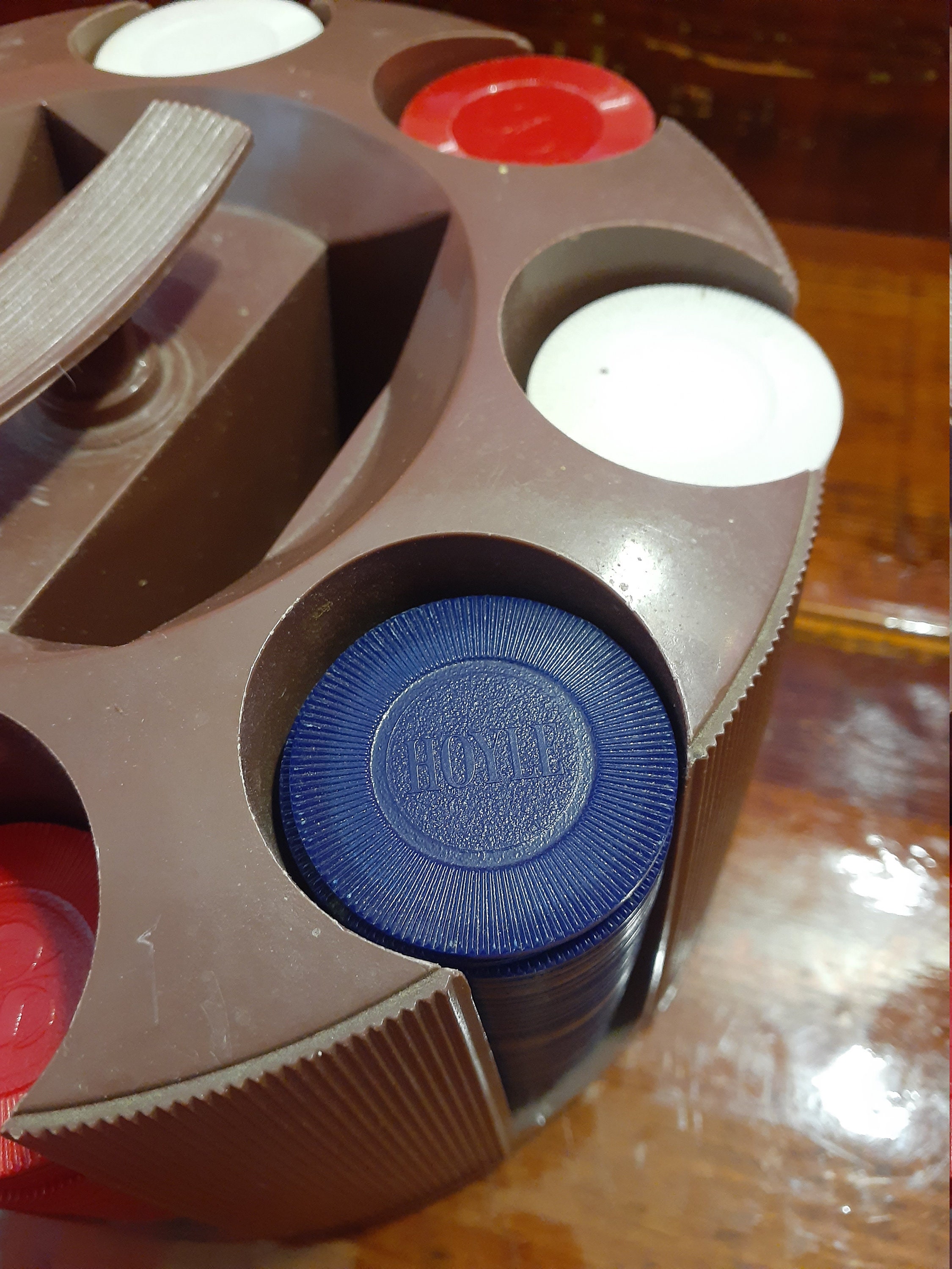 Vintage HOYLE Rotating POKER Chip Setvintage Man Cave - Etsy