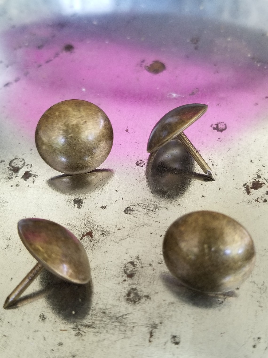 Vintage Large Brass Tacks Vintage Office Supplies Vintage Etsy