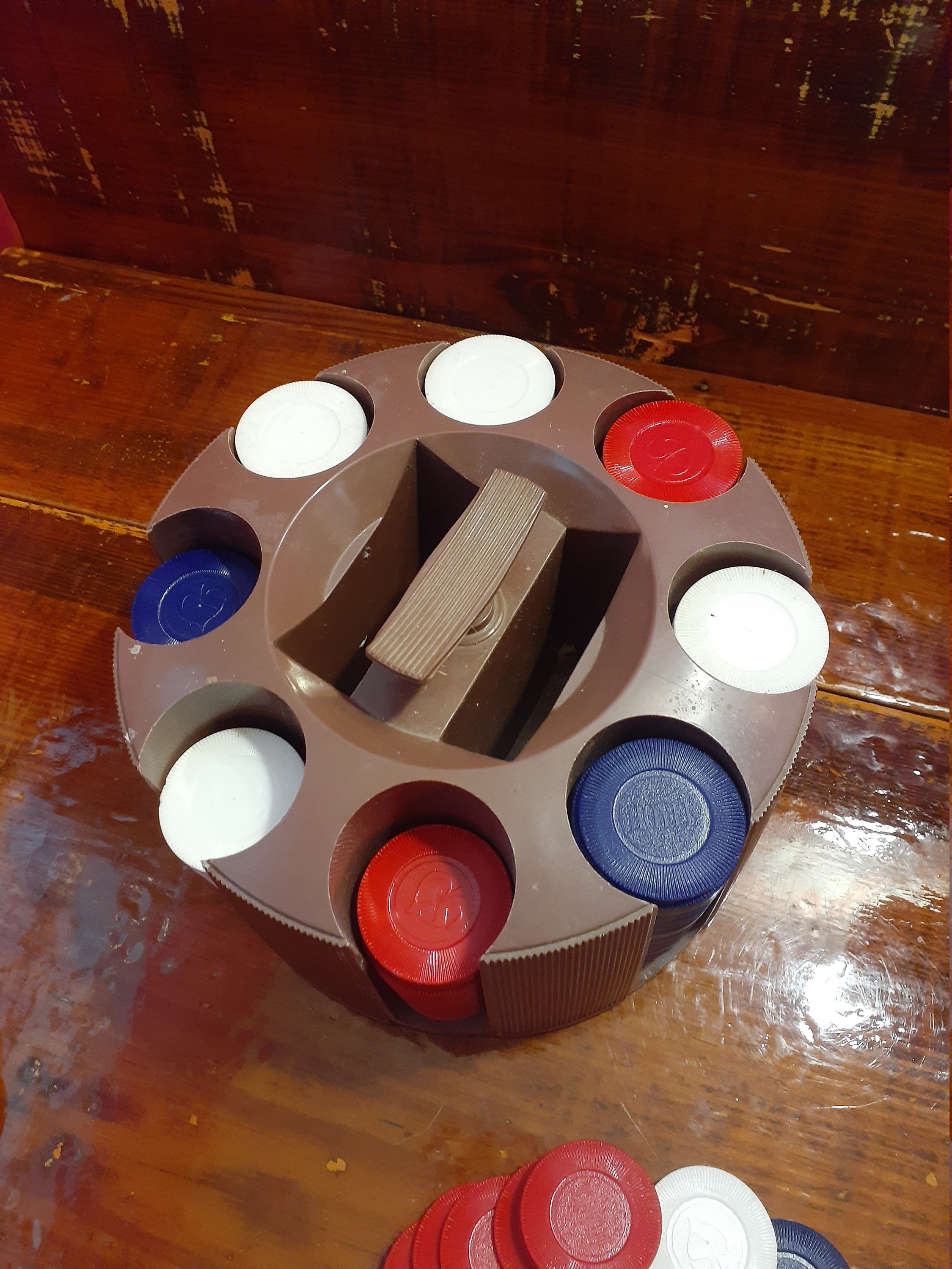 Vintage HOYLE Rotating POKER Chip Setvintage Man Cave | Etsy