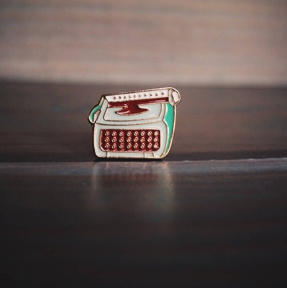 Vintage Enamel Typewriter Retro Pin Pin Cute Hobby | Etsy