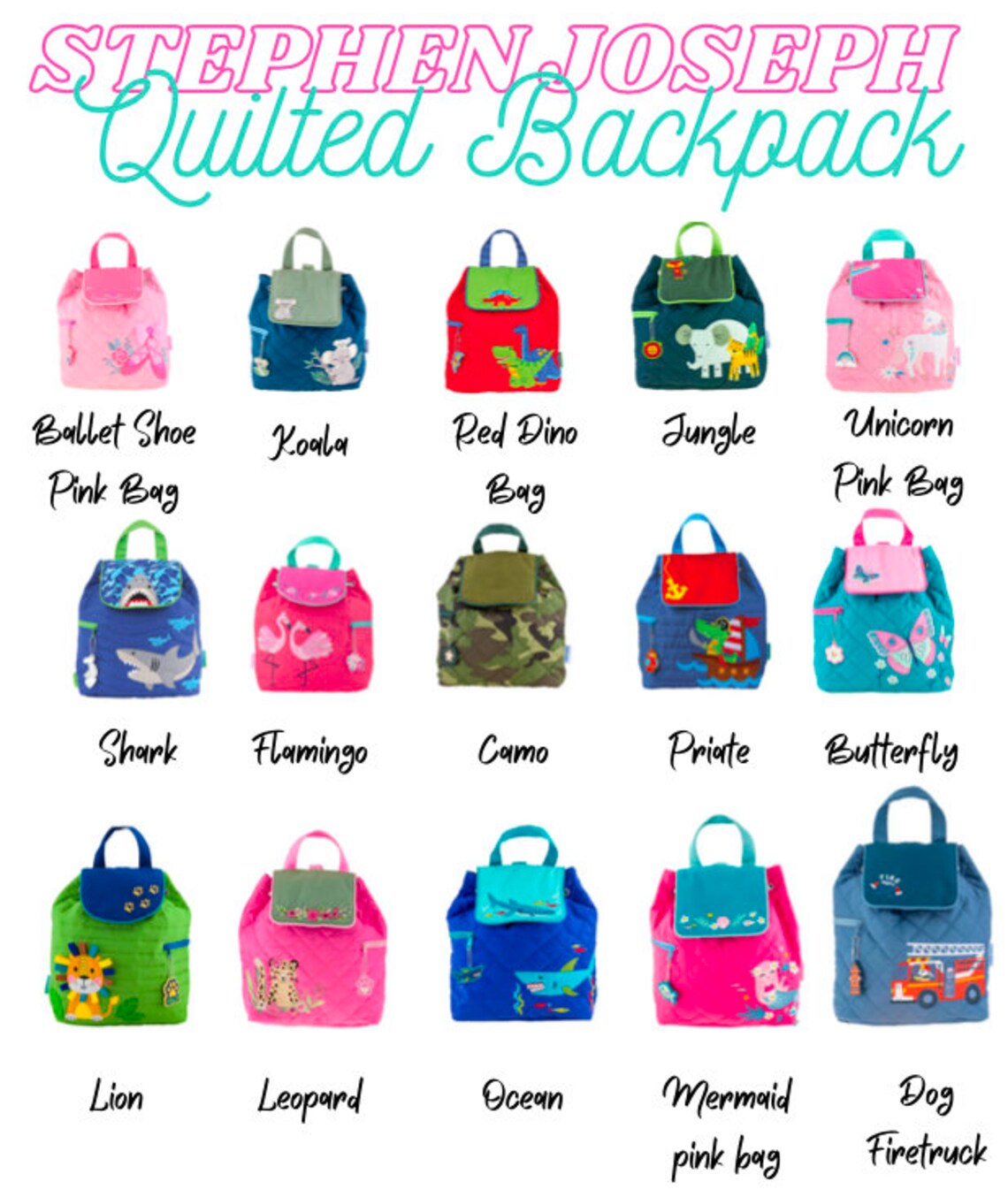 Stephen Joseph Quilted Backpacks/toddler Bag/kid Travel - Etsy