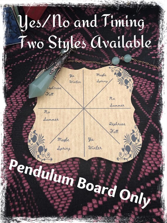 Small/portable Pendulum Board/dowsing/witch Board Bracket or - Etsy