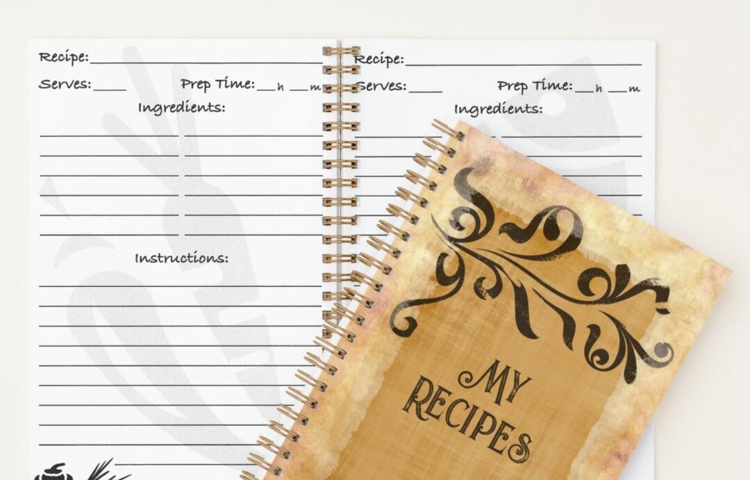 Papyrus Look Personalized Blank Recipe Book - Etsy