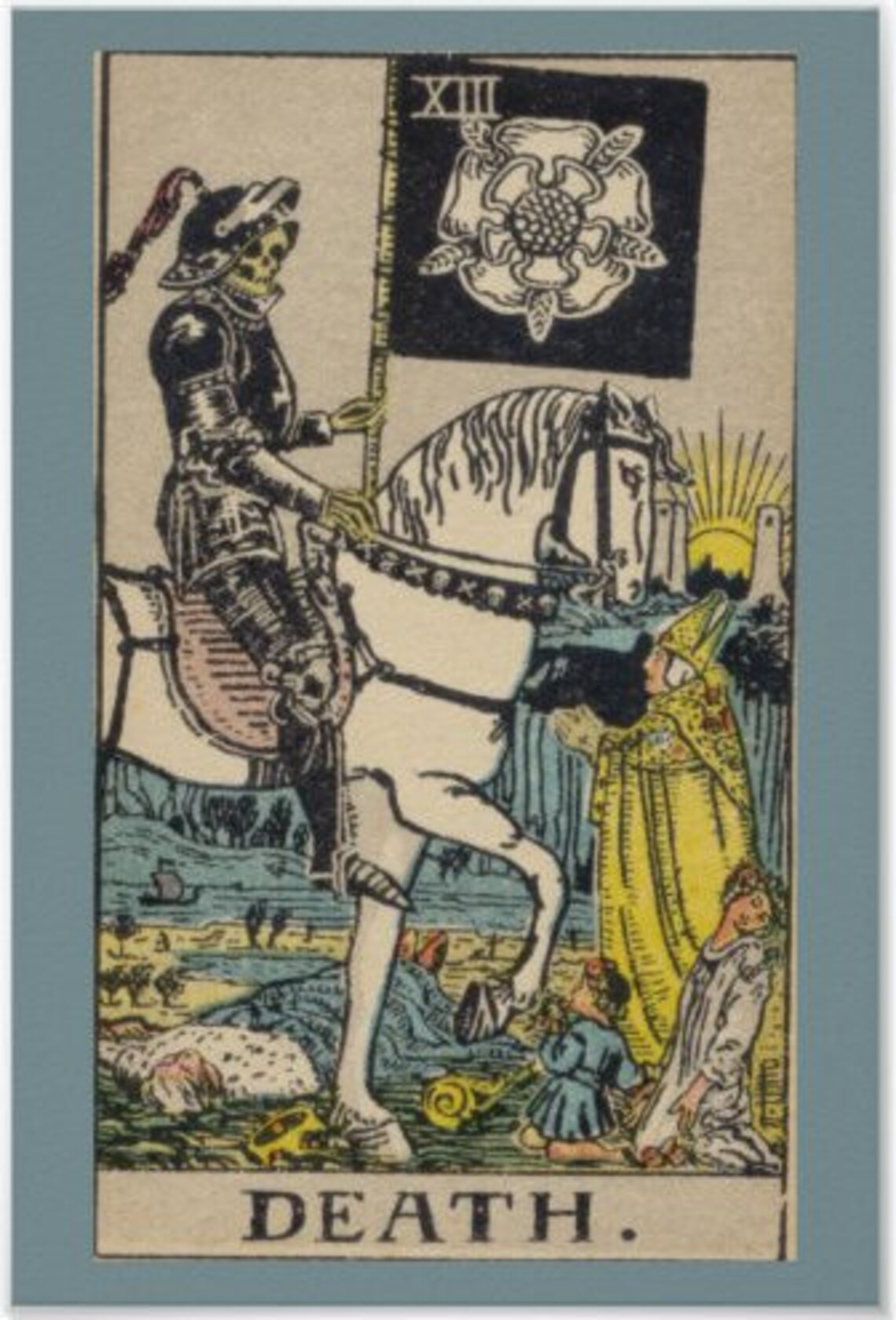 Death Tarot Card Art Print Framed and Matted - Etsy