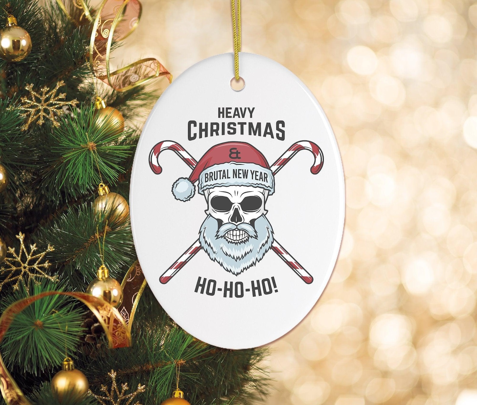 Heavy Metal Emo Christmas Santa Ornament - Etsy