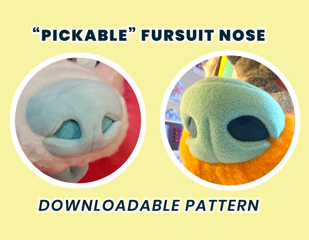 Fursuit Nose Pattern and Tutorial - Pickable Plush Dog Snout W ...