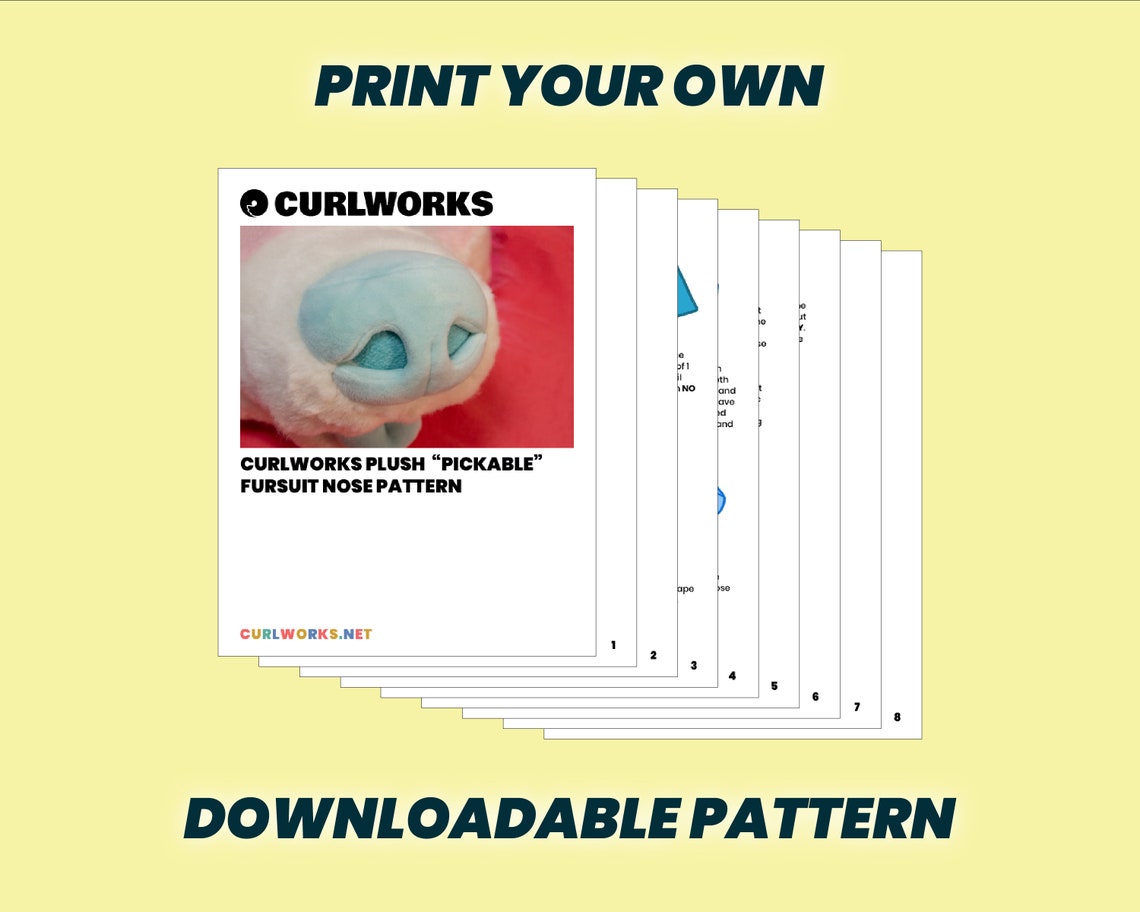 Fursuit Nose Pattern and Tutorial Pickable Plush Dog Snout - Etsy