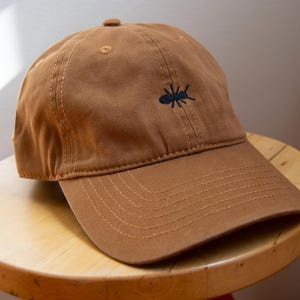 Ant Hat Brown Dad Cap With Embroidery - Etsy