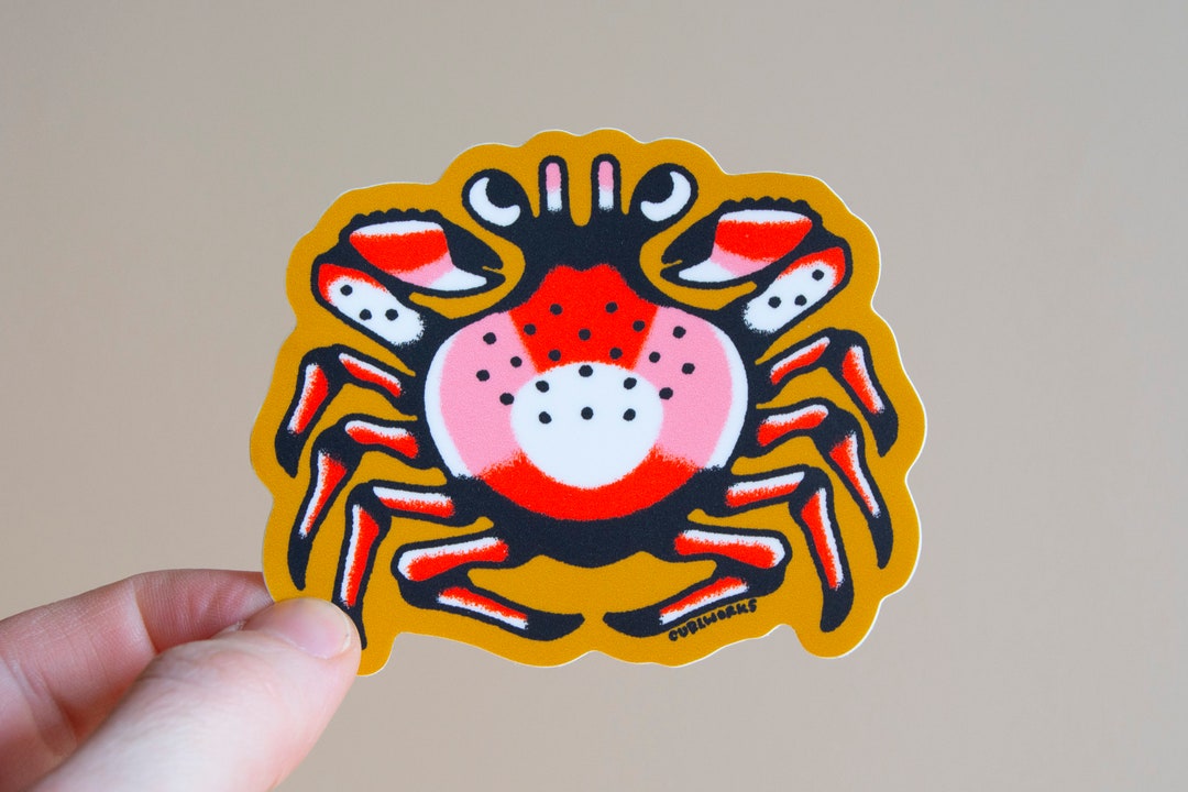 Crab 3 Vinyl Sticker, Matte Durable Weatherproof Vinyl Decal - Etsy