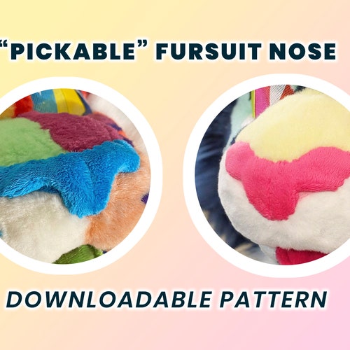 Fursuit Cat Nose Pattern & Tutorial Pickable Plush Feline - Etsy