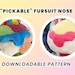 Fursuit Nose Pattern and Tutorial Pickable Plush Dog Snout W/ Nostrils ...