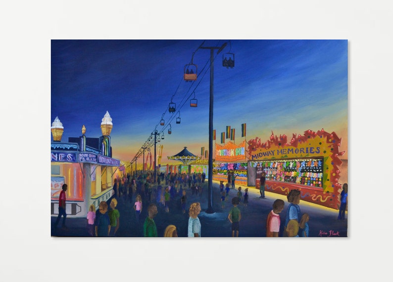 Original State Fair Oil Painting Festival State Fair - Etsy