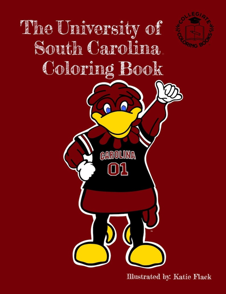 University of South Carolina Coloring Book, USC Fan Nostalgia - Etsy