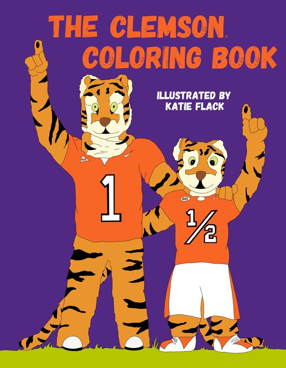 The Clemson Coloring Book Adult Coloring Book Kid's | Etsy