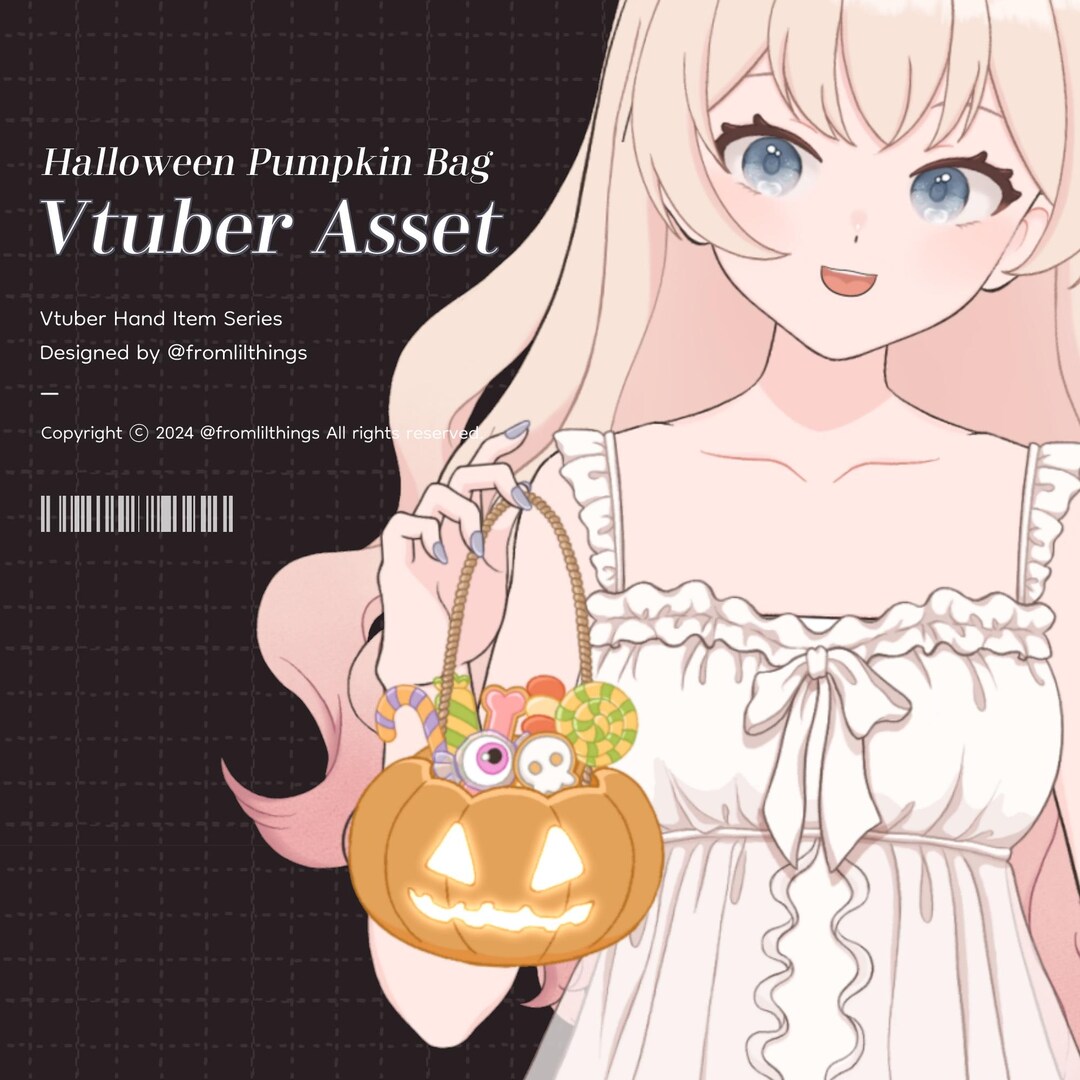Rigged Halloween Pumpkin Bag Vtuber Asset : Live2d Item (digital Download) - Etsy