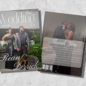 Wedding Magazine, Wedding Program, Unique Wedding Program, Wedding Save ...