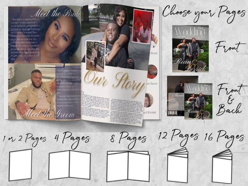 Wedding Magazine Wedding Program Unique Wedding Program - Etsy