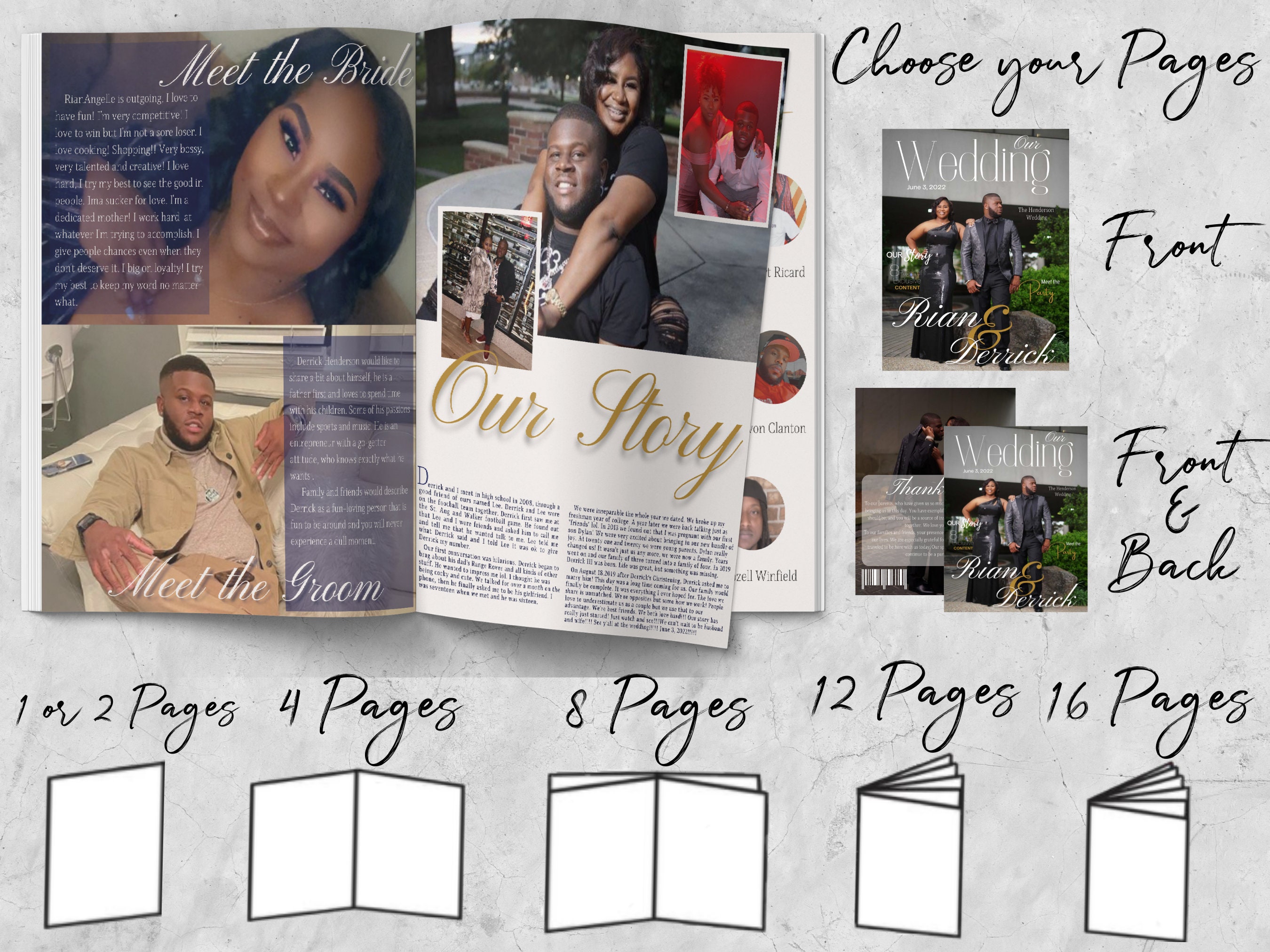 Wedding Magazine Wedding Program Unique Wedding Program | Etsy