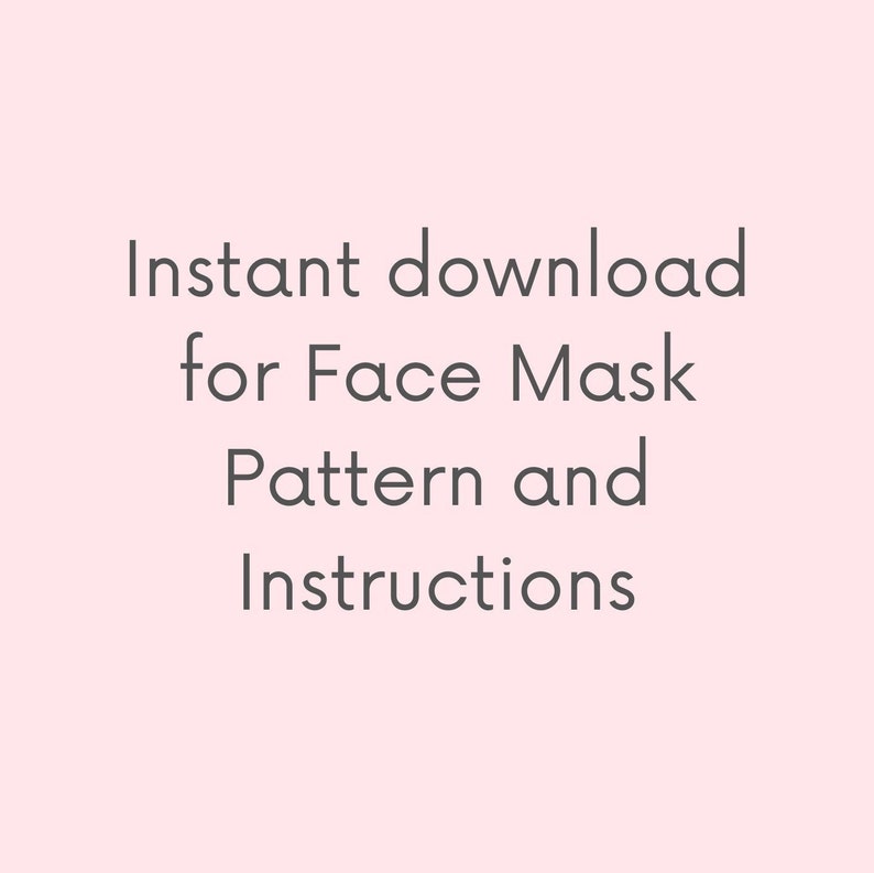 Face Mask Pattern and Instructions - Written PDF by Ordinarymusings ...