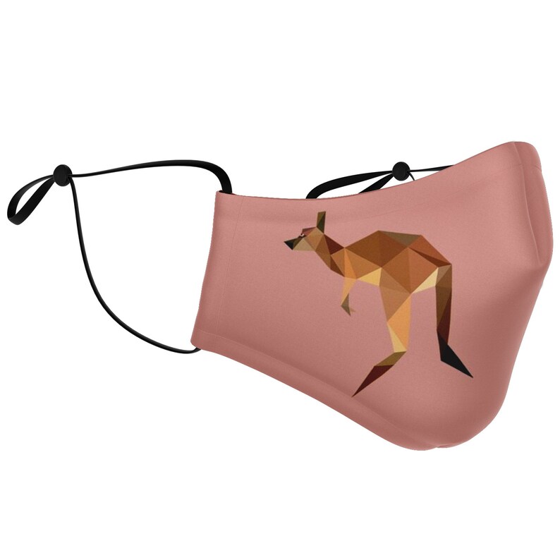 Kangaroo Face Mask ADJUSTABLE EAR LOOPS Aussie Pink Mask - Etsy