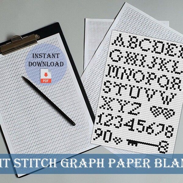 Alphabet Knitting Charts - Etsy