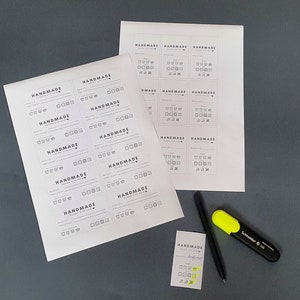 PRINTABLE Tags for Handmade Items With Care Instructions. - Etsy