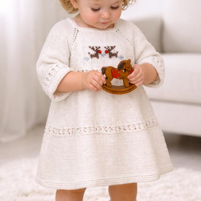 Reindeer Toddler Dress - Etsy