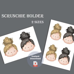 Printable Scrunchie Holder Card: Hair Tie Tag Template PDF - Etsy