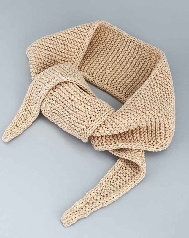 Small Cotton Scarf Sophie, Little Knitted Sophie Scarf, Charming Accessory, Gift for Her - Etsy