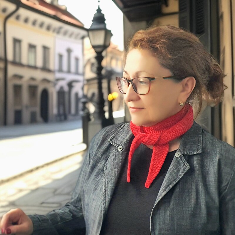 Red Knitted Scarf - Etsy