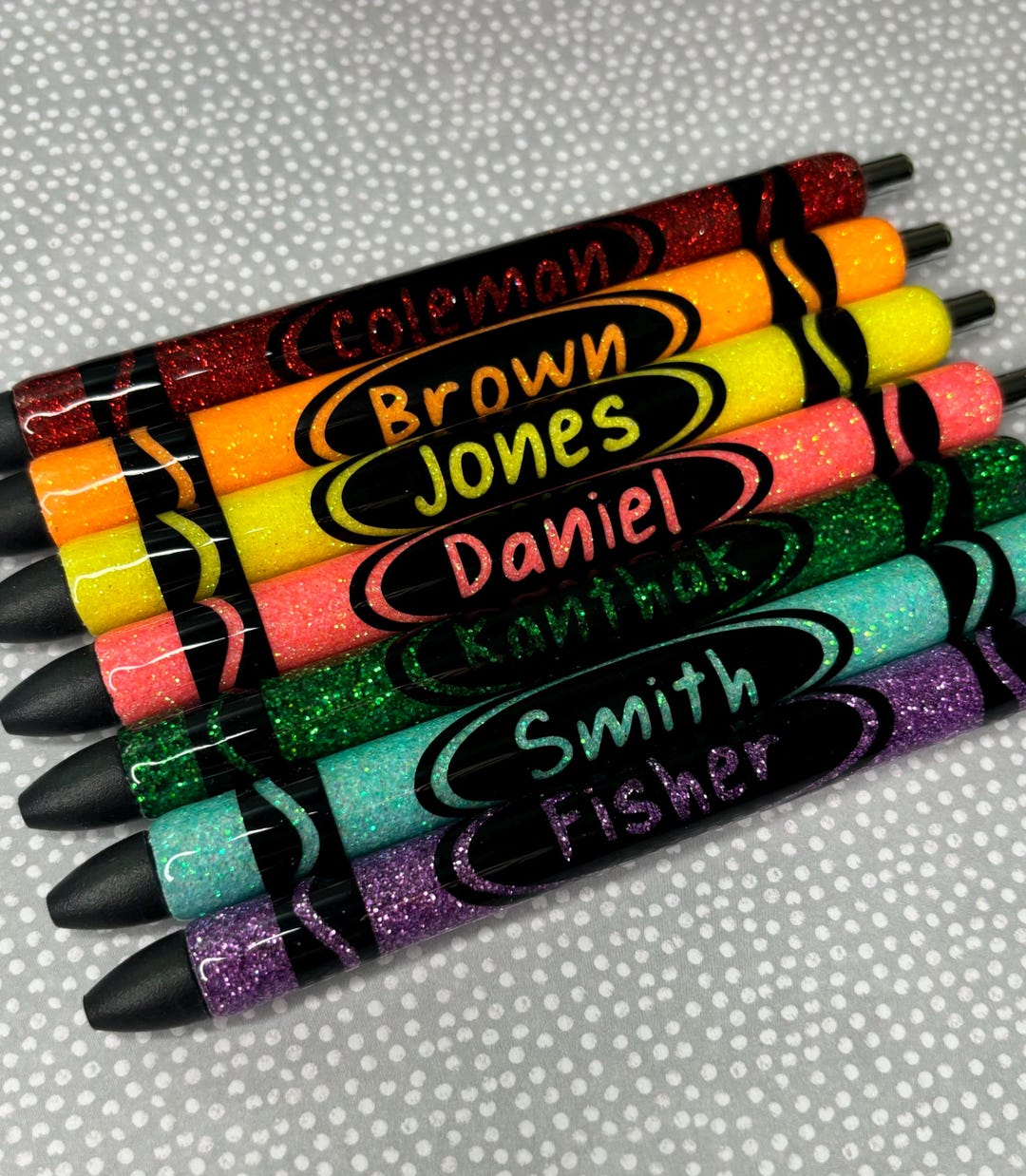 Teacher Crayon Glitter Pens, Inkjoy Gel 0.7, Personalized Pens, Teacher ...