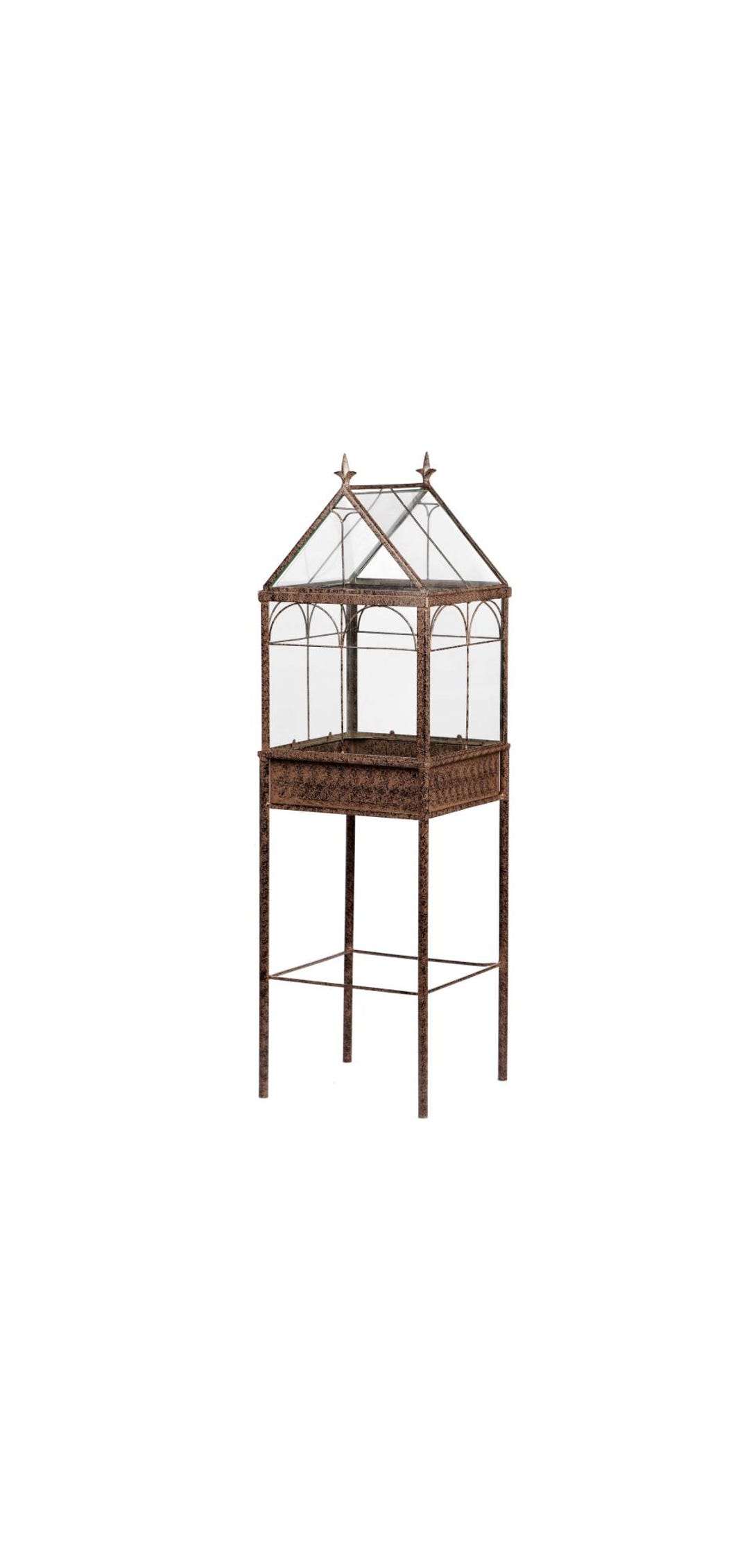 H Potter Large Terrarium Wardian Case Glass Metal Indoor Display Case ...