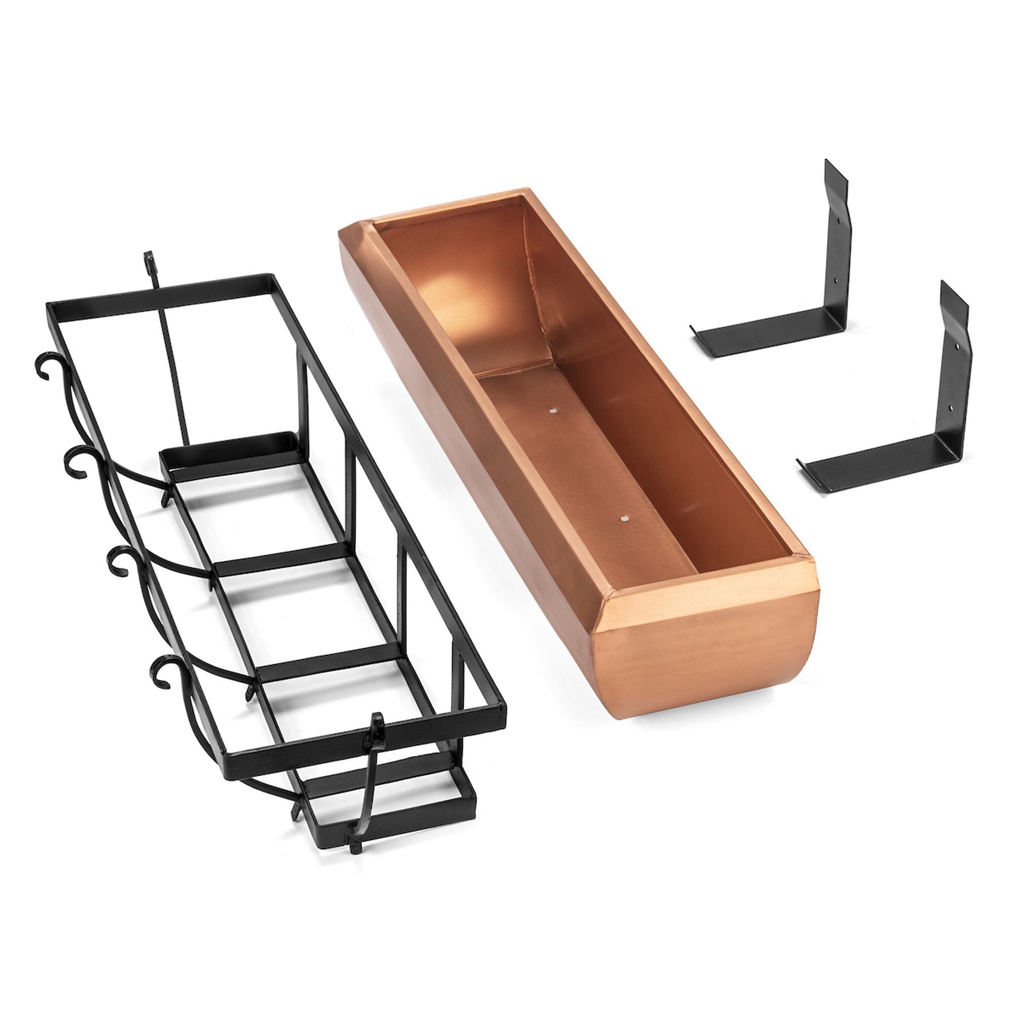 H Potter 30 Copper Window Box Metal Planter Brackets | Etsy