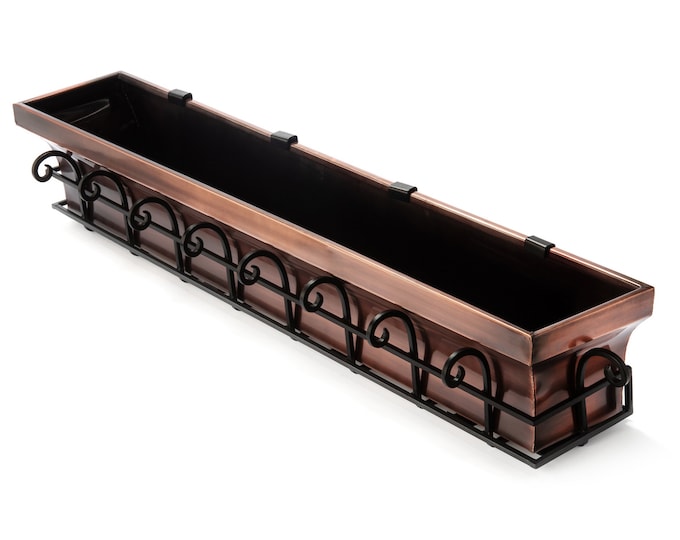 Vintage Antique Metal Hanging Flower Box Holder Planter 120524 A - Etsy