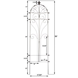 H Potter Italian Wall Trellis Set of 2 With Wall Mounting Brackets ...