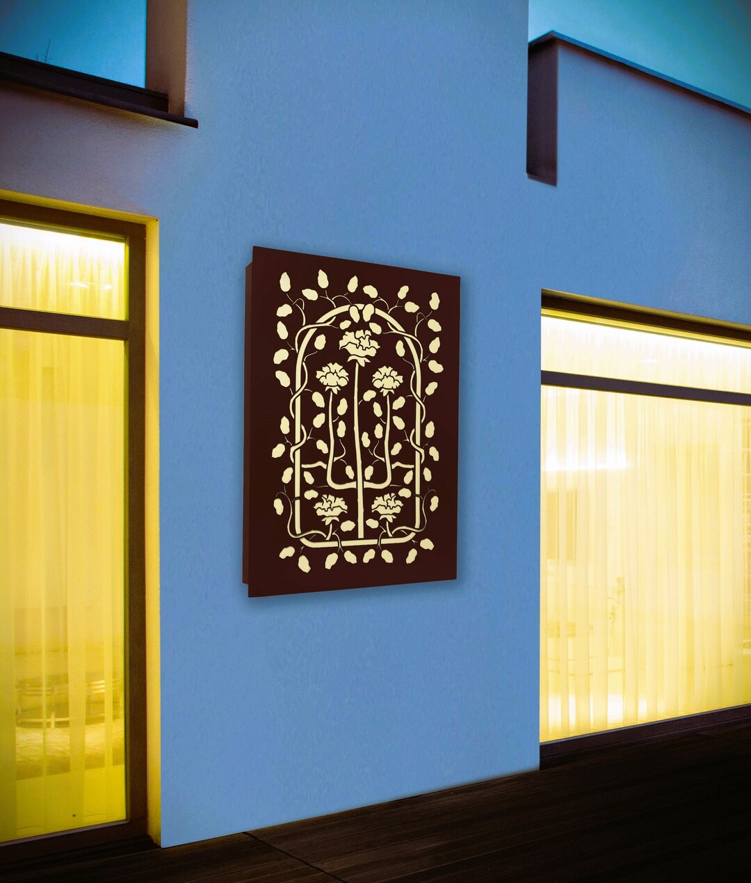 H Potter LED Metal Wall Art - 3D Large Lighted Wall Art Indoor Outdoor ...