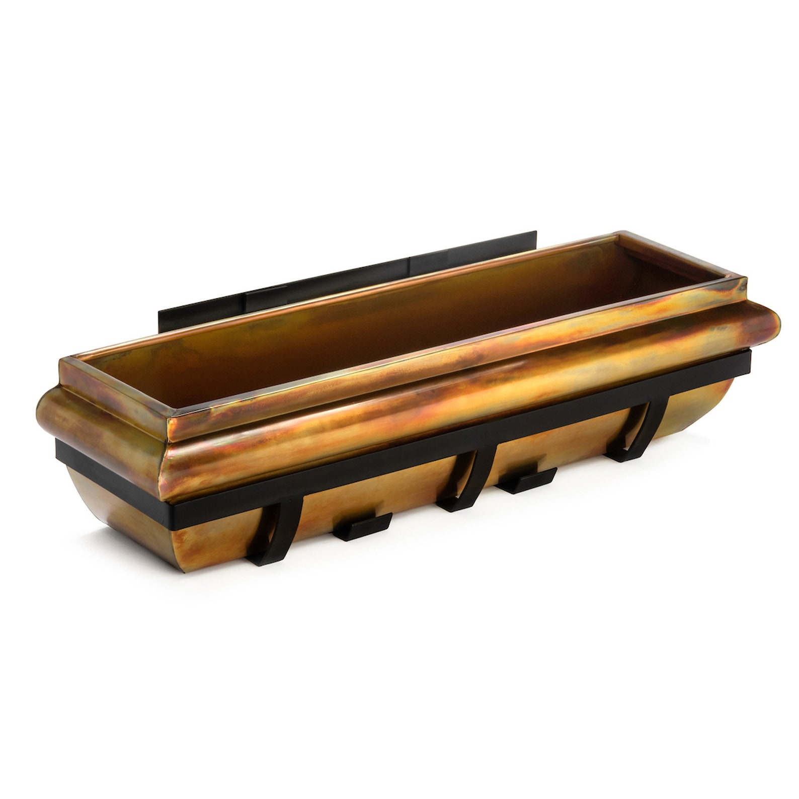H Potter 30" Window Box Planter – Stainless Steel With Brackets ...