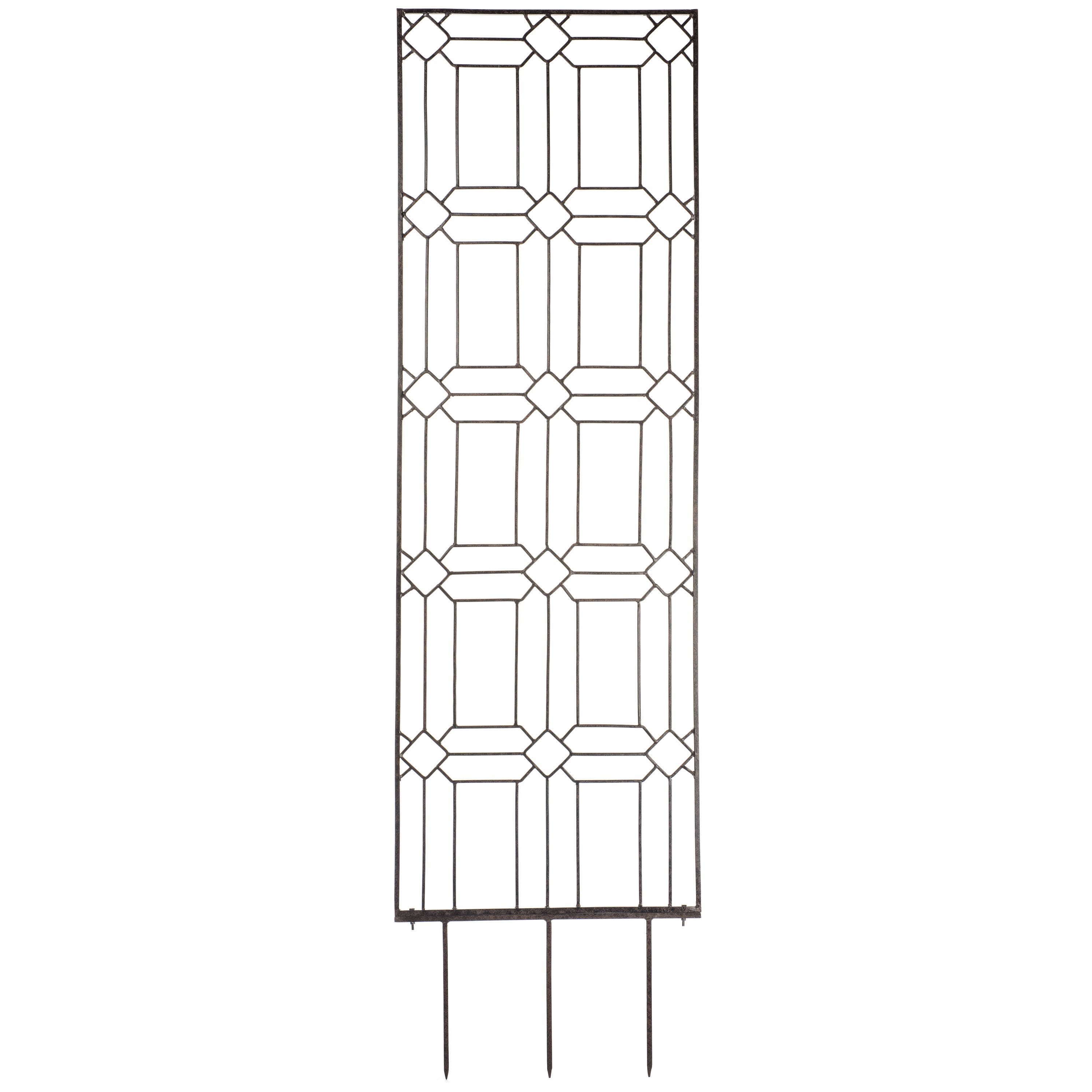 H Potter Large Diamond Trellis, Metal Garden Trellis, Wrought Iron ...