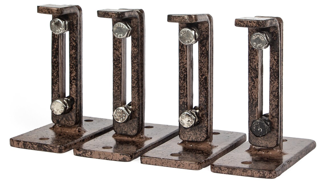 Metal Wall Trellis Mounting Brackets – Adjustable, Charcoal Brown, Set ...