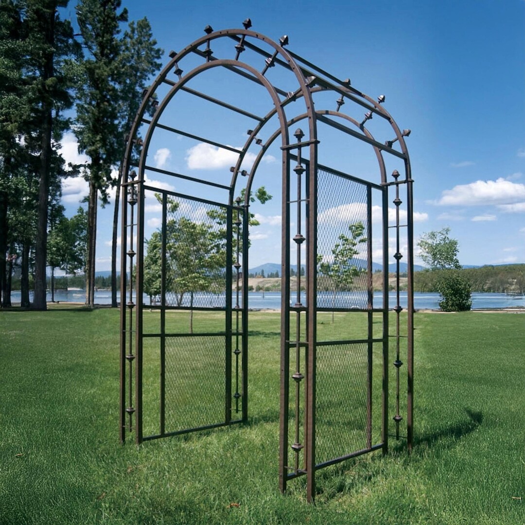 H Potter Arch Large Metal Garden Arbor, Architecture Landscape ...