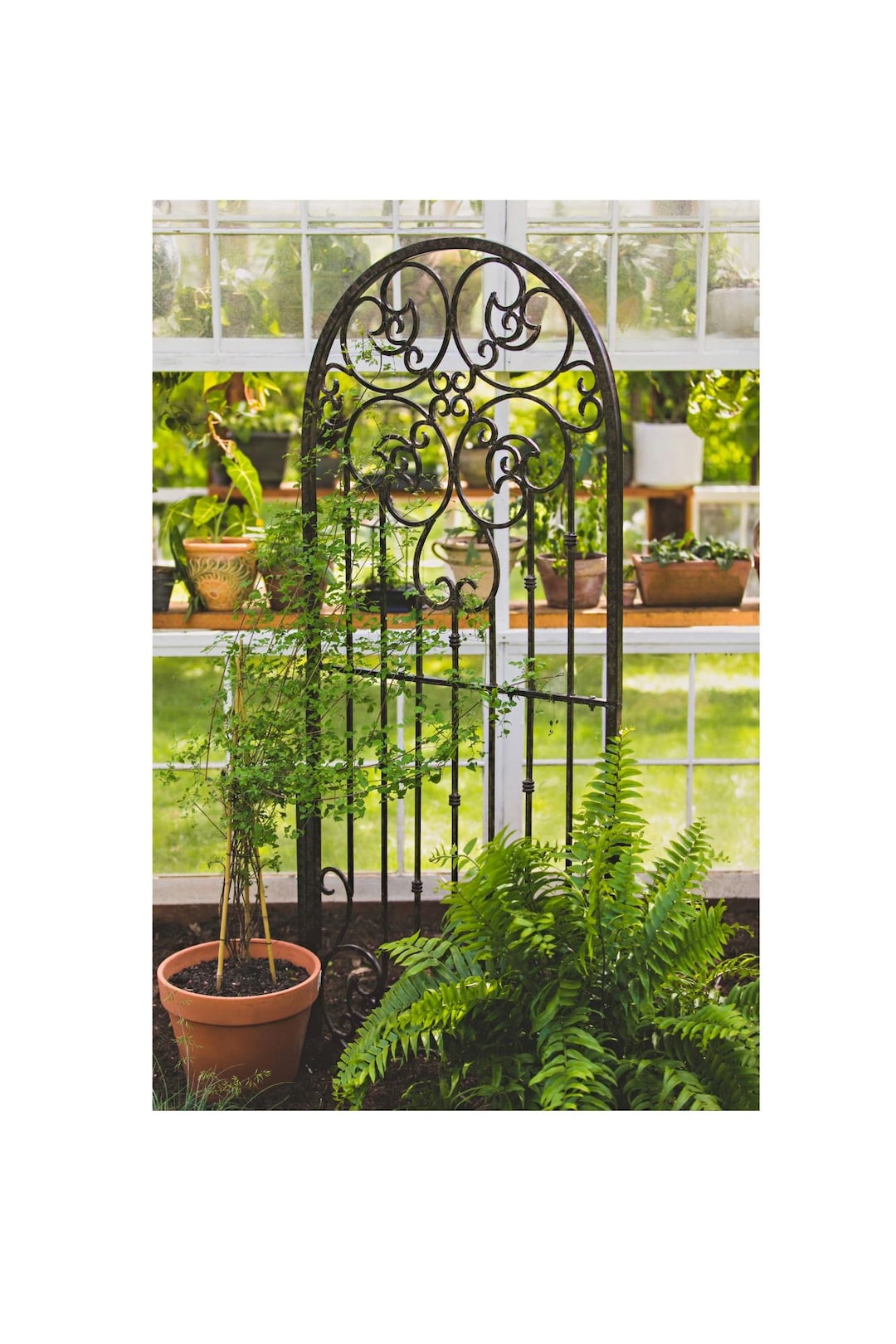 H Potter 6 Ft Metal Garden Trellis, Indoor Outdoor Screen, Wrought Iron ...