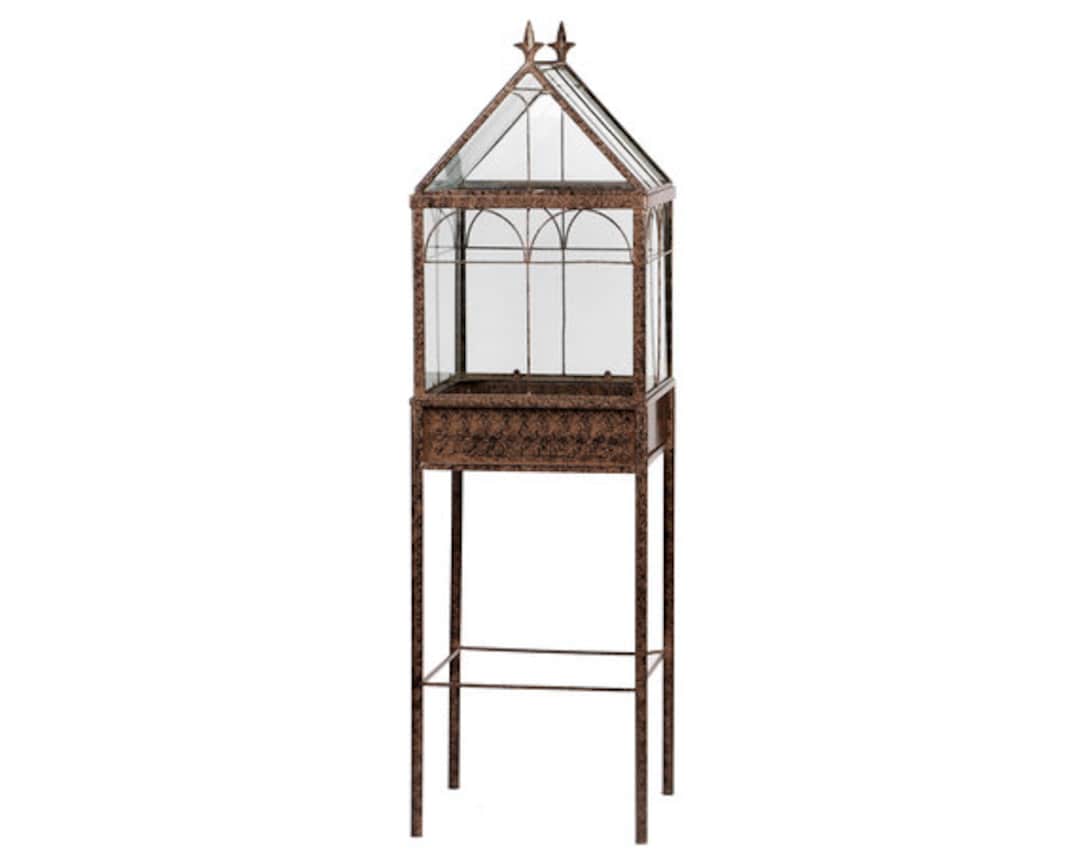 H Potter Large Terrarium Wardian Case, Glass Metal Indoor Display Case ...