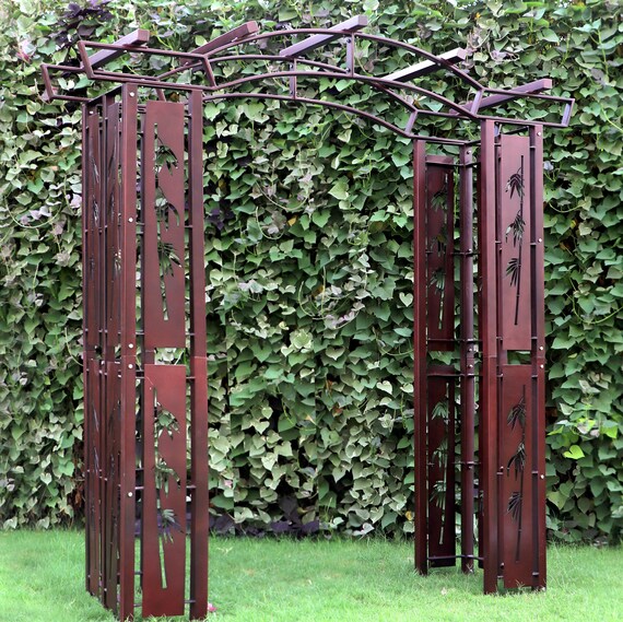 Wrought Iron Garden Archways Tall Climbing Flower Garden Arch, Rustic