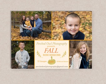 Instant Download-fall Mini Session Photography Template-sales Ad for ...