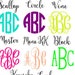6 Inch Monogram Decal - Etsy