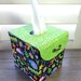 Fabric Covered Tissue Box Holder, Kid's Bedroom Decor, Neon Green and ...