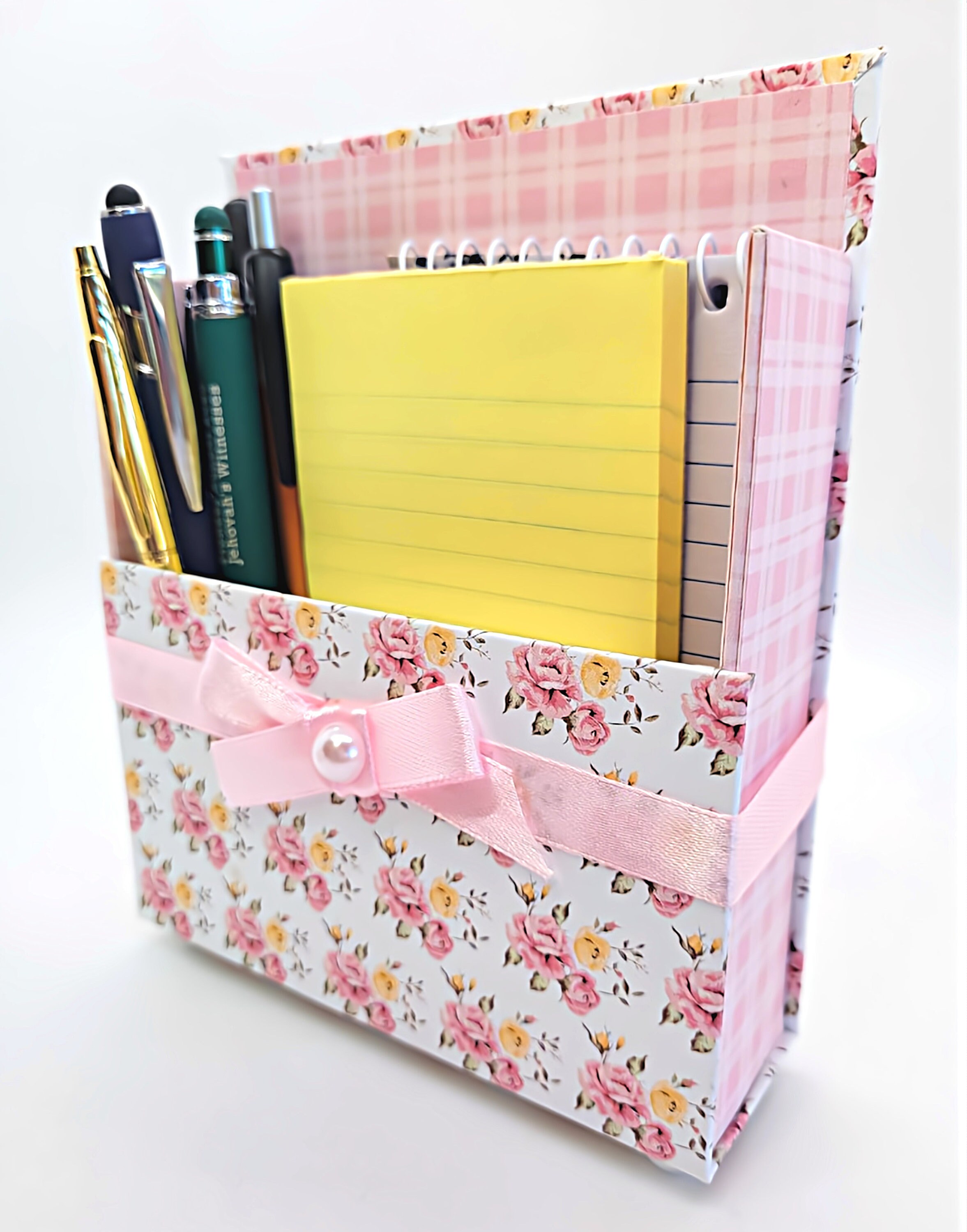 42-pc Stationery Gift Box Set W/reusable Desktop Organizer Box and Gold ...