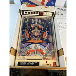 Vintage TOMY Atomic Pinball Electric Pinball Game #7054 Original Box ...